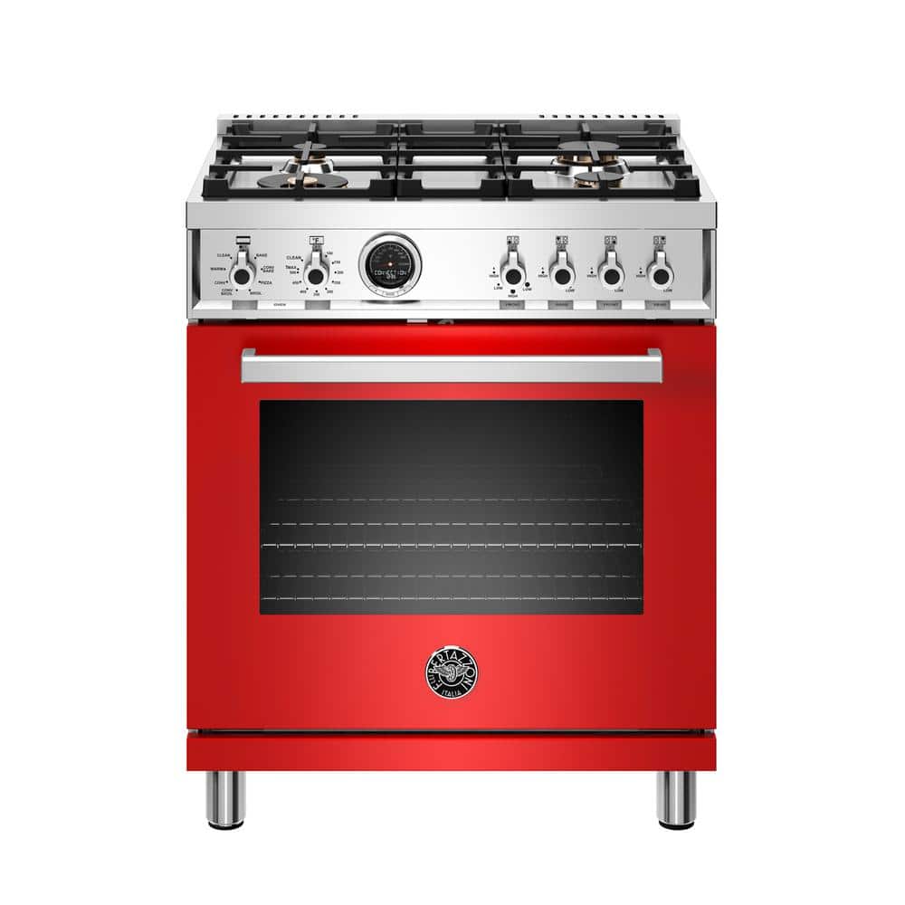 Bertazzoni Professional Series 30" 4.6 cu. ft. Dual Fuel Range with ...
