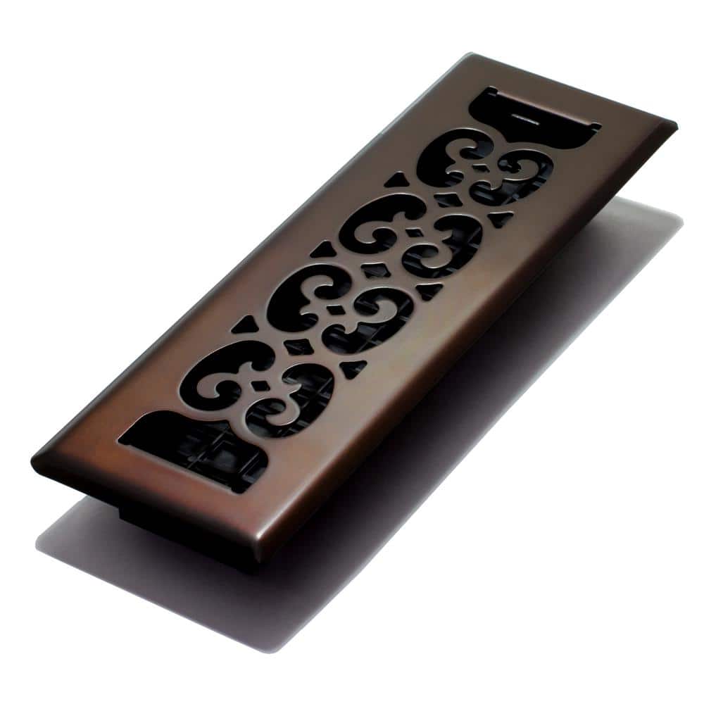 Reviews for Decor Grates 2 in. x 10 in. Scroll Plated Bronze Register ...