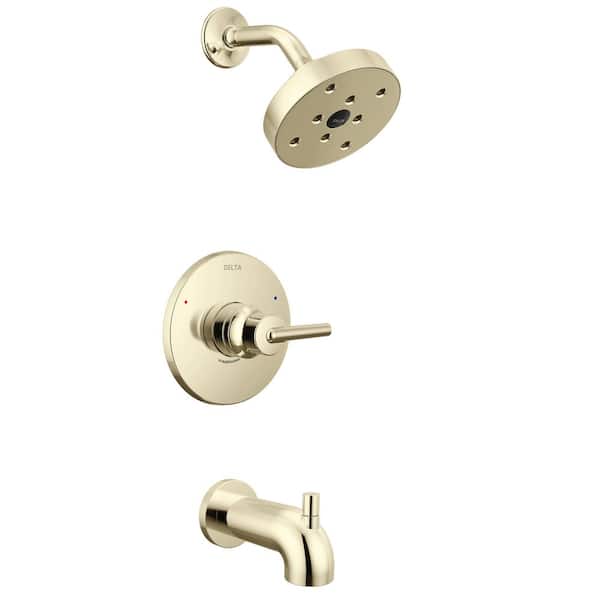 Delta Trinsic H2Okinetic 1-Handle Wall Mount Tub and Shower Faucet Trim ...