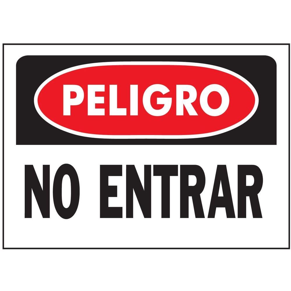 Everbilt 10 in. x 14 in. Plastic Peligro No Entrar Sign 21209 - The ...