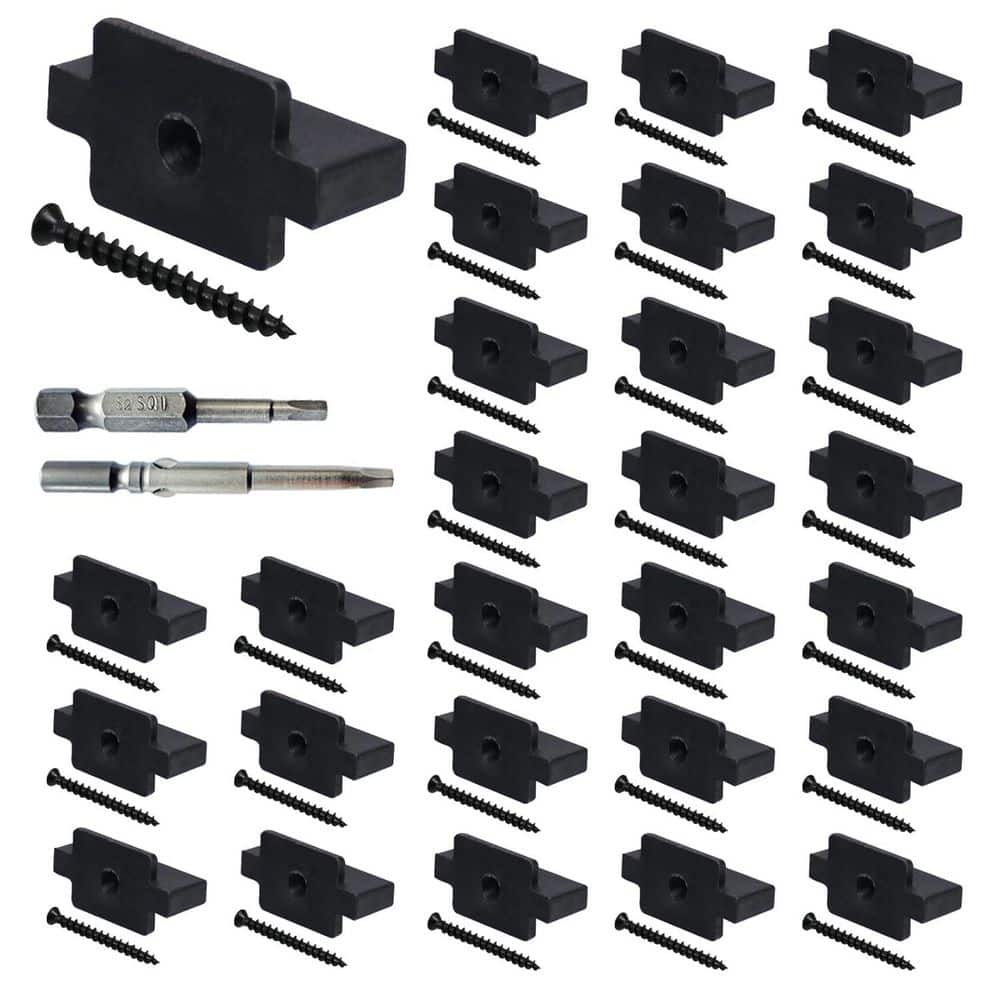 Afoxsos ABS Stainless Steel Hidden Deck Fasteners Black Durable ...