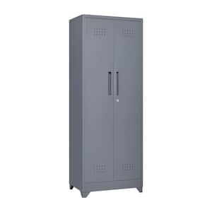 Tidoin 4-Tier 65 in. H Metal File Cabinet Locker in Gray with 2-Door Db ...