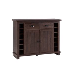 Home Source Industries Home Source Bar Cabinet with 2-Curved Glass ...