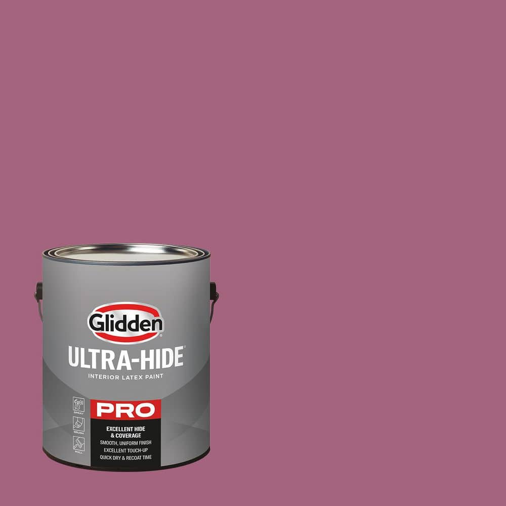 Glidden Ultra-Hide 1 gal. PPG1044-6 Wild Strawberry Ultra Flat Interior ...