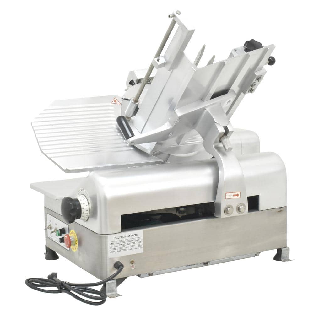 Garvee 370W Fully-Automatic Electric Frozen Meat Slicer with 13 in ...