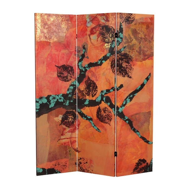 RED LANTERN 5 ft. Printed 3-Panel Room Divider CAN-GITA9 - The Home Depot