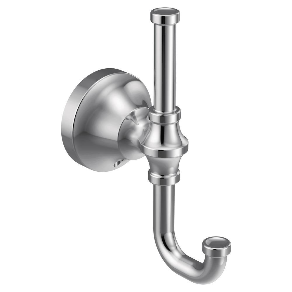 MOEN Colinet Traditional Double Robe Hook in Chrome YB0503CH - The Home ...