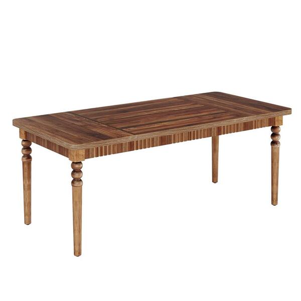 BYBLIGHT Capen 63 in. Rectangular Brown Wood Executive Desk, Large ...