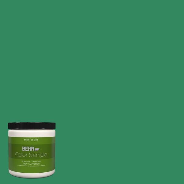 BEHR PREMIUM PLUS 8 oz. #P420-6 Exquisite Emerald Semi-Gloss Interior ...