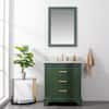 SUDIO Monroe 30 in. W x 22 in. D x 34 in. H Bath Vanity in Evergreen ...
