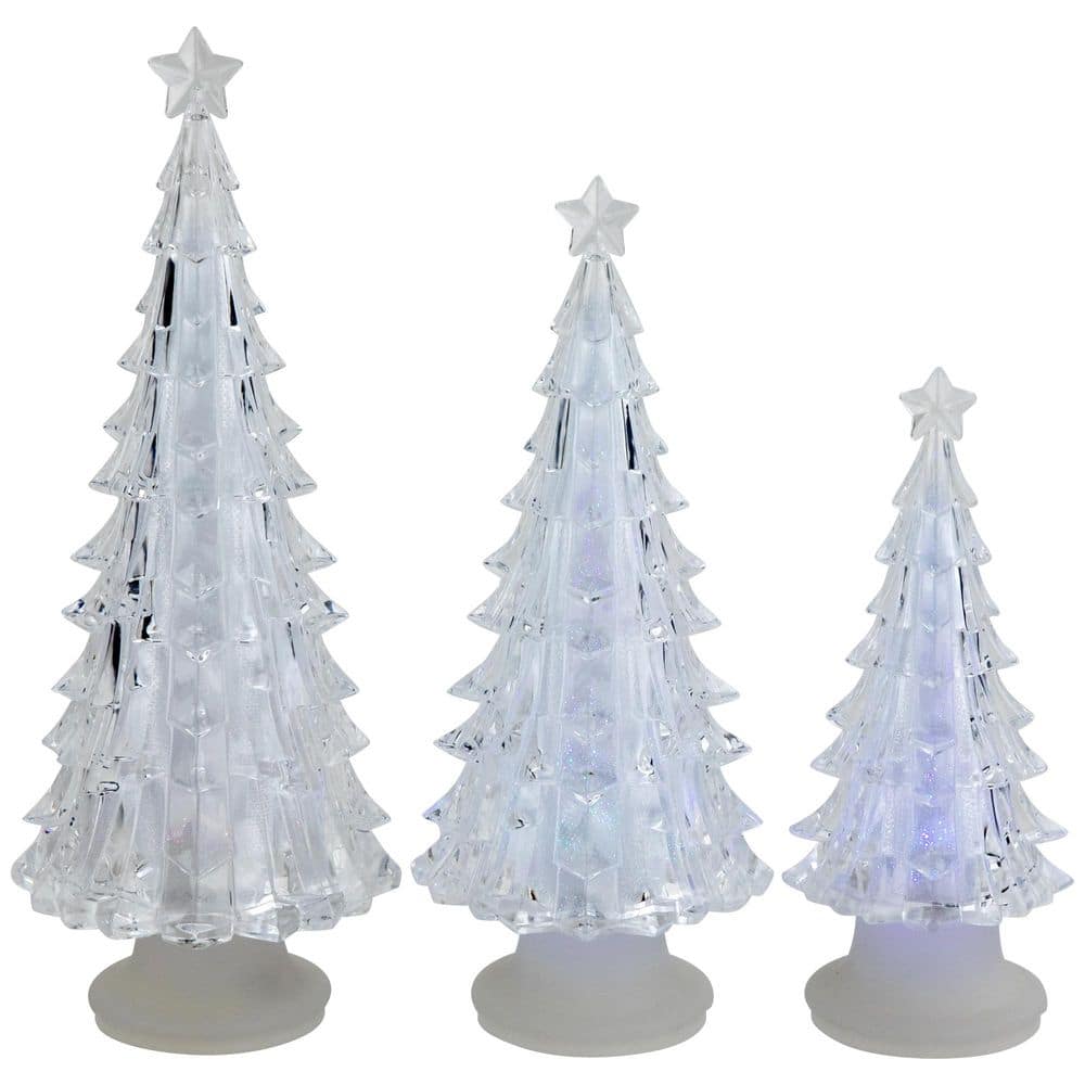Northlight LED Lighted Color Changing Acrylic Artificial Christmas Tree ...