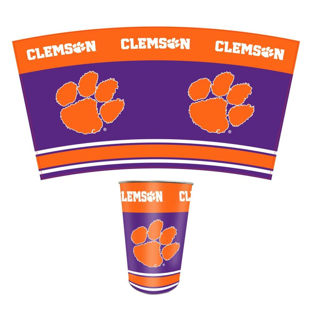 FANMATS COL Clemson Tigers Wastebasket 3.3 Gallon Tin 34772 - The Home ...