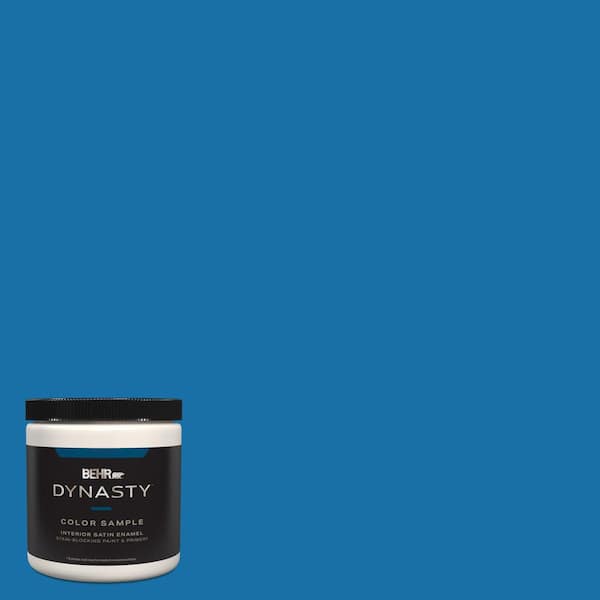 BEHR DYNASTY 8 oz. #560B-7 Cerulean Satin Enamel Stain-Blocking ...
