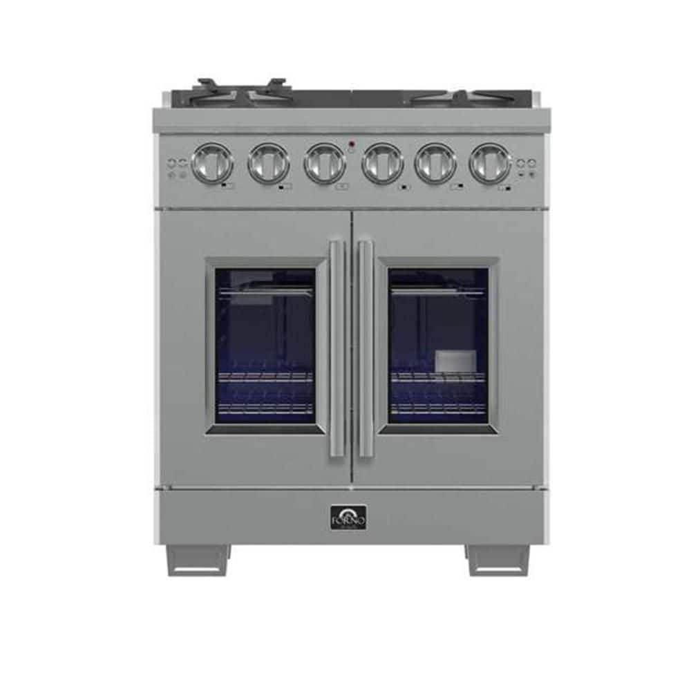 Forno Capriasca 30 in. Freestanding French Door Single Oven Gas Range 5 ...