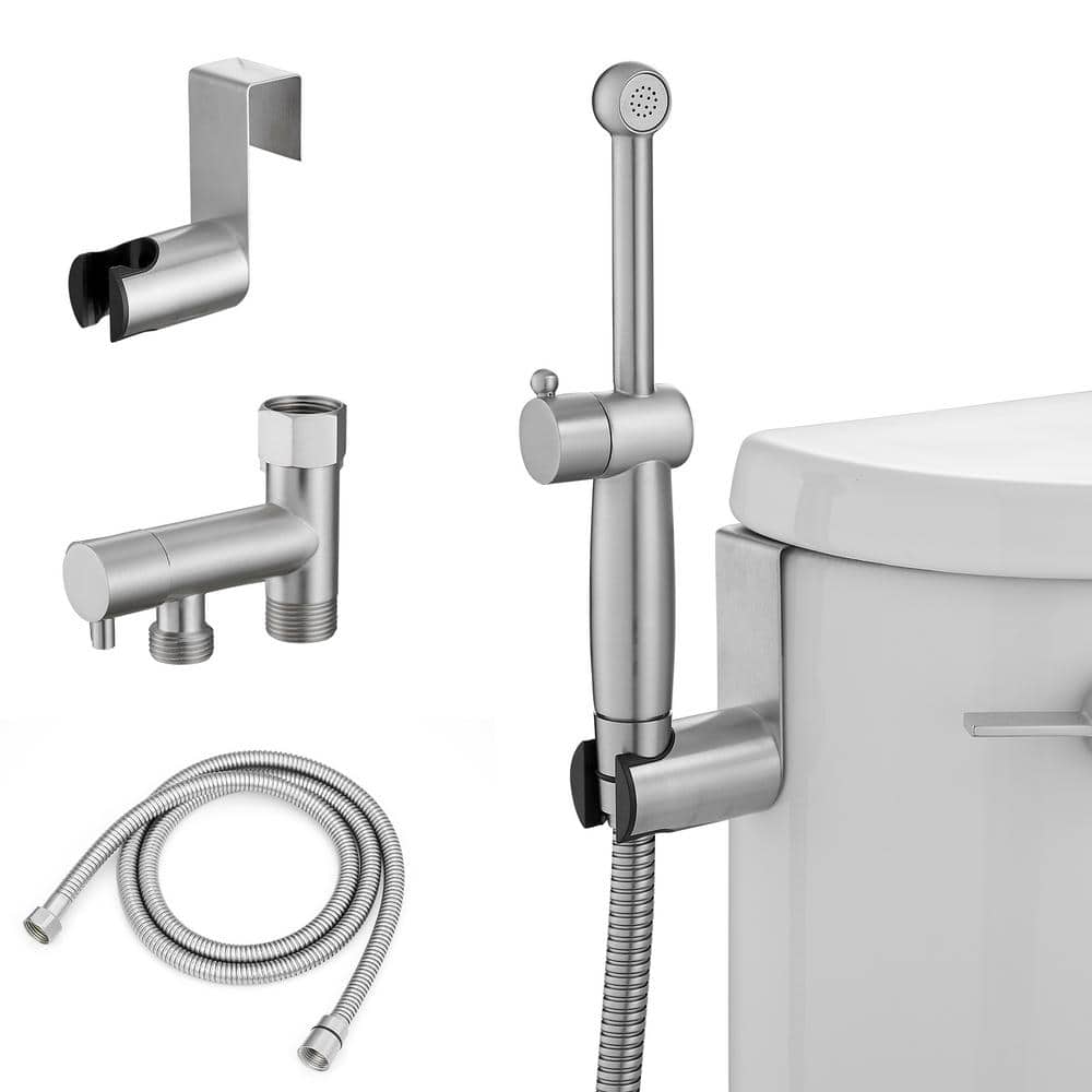 HOMEMYSTIQUE Handheld Brass Bidet Sprayer for Toilet, Wall Mount in ...