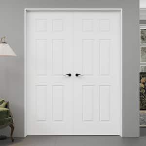 ARK DESIGN 72 in. x 80 in. Universal 6-Panel Painted Solid Core Wood ...