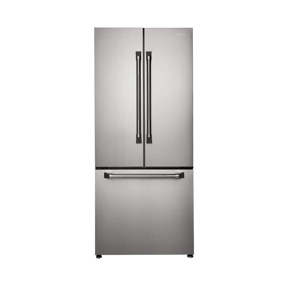 VEZENI 30 in. 17.5 cu. ft. Counter Depth French Door Refrigerator in ...