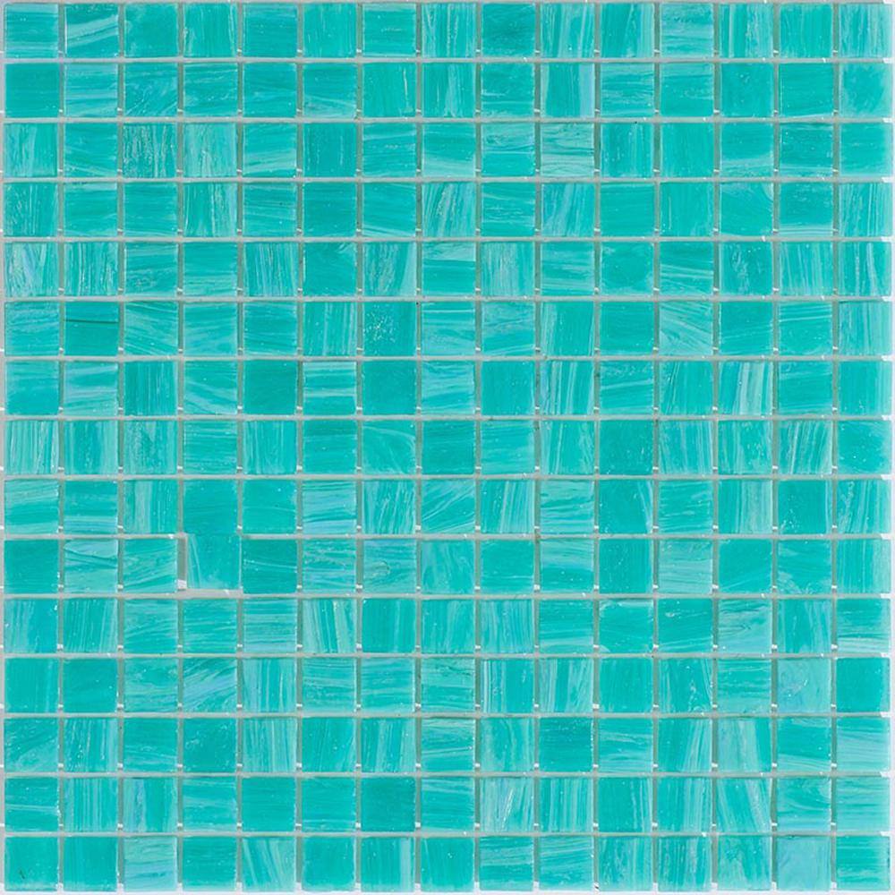 Apollo Tile Celestial 4" x 6" Glossy Persian Green Glass Mosaic Uniform ...
