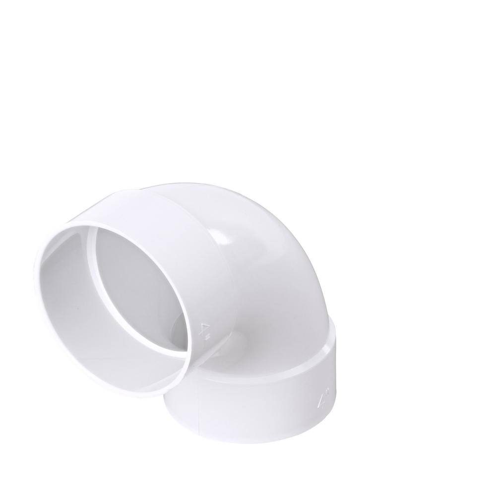 NDS PVC S&D 90Â° Long-Turn Elbow, 4 in. Hub X Hub