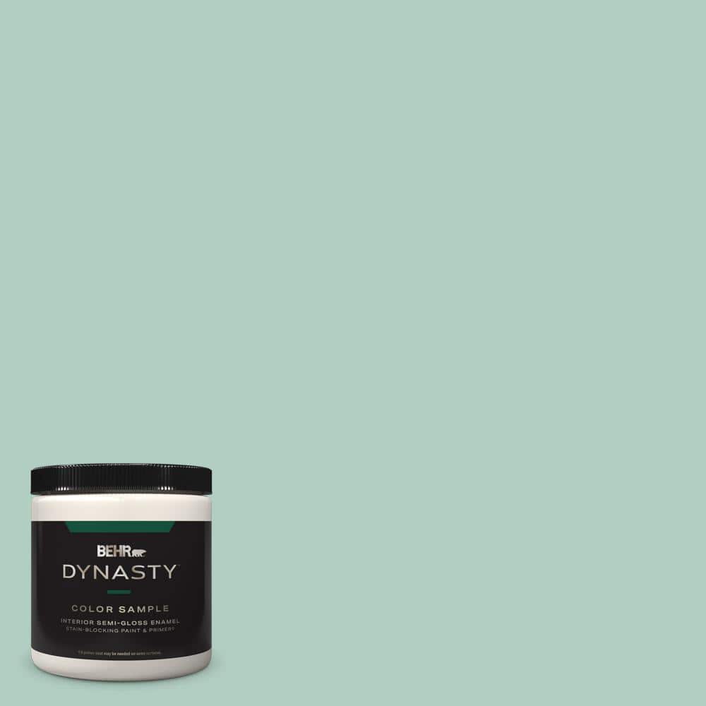 BEHR DYNASTY 8 oz. #M430-3 Wintergreen Dream One-Coat Hide Semi-Gloss ...