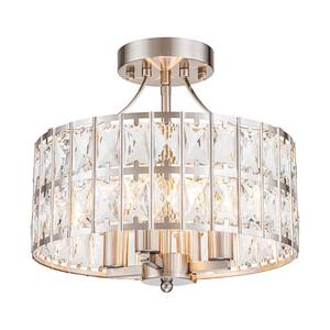 Commercial Electric Victoria 48 in. x 10 in. Satin Nickel and Slate ...