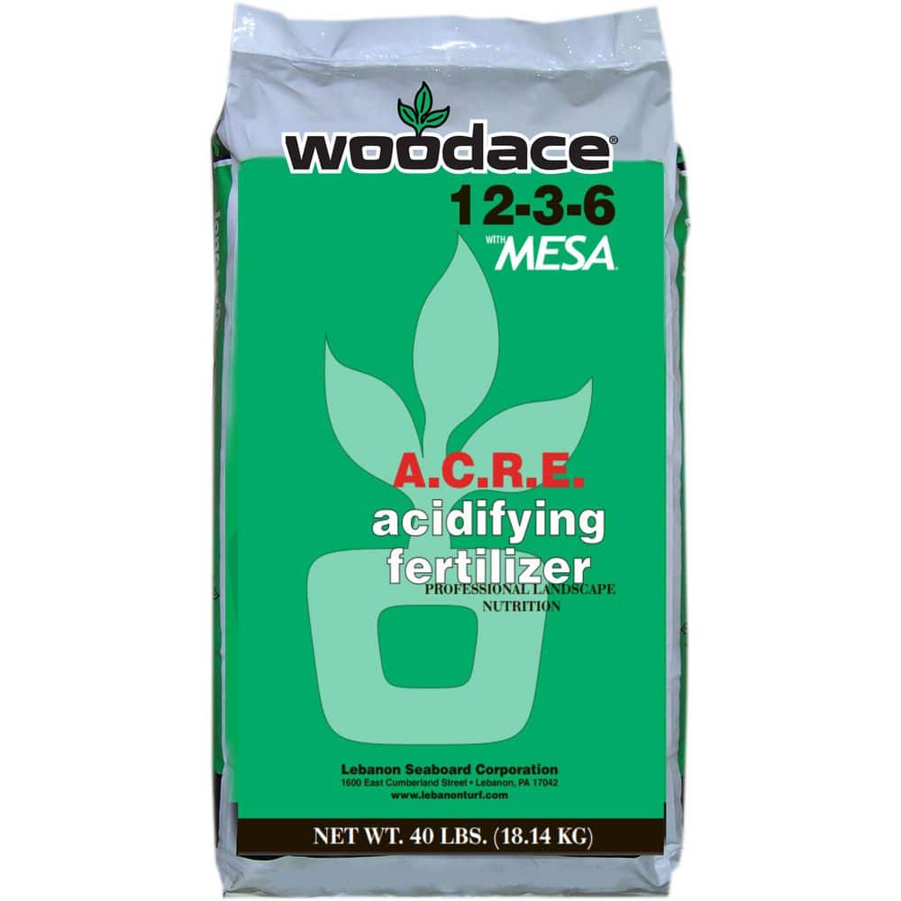 Woodace 40 lb. 12-3-6 A. C. R. E. Acidifying Fertilizer with MESA ...