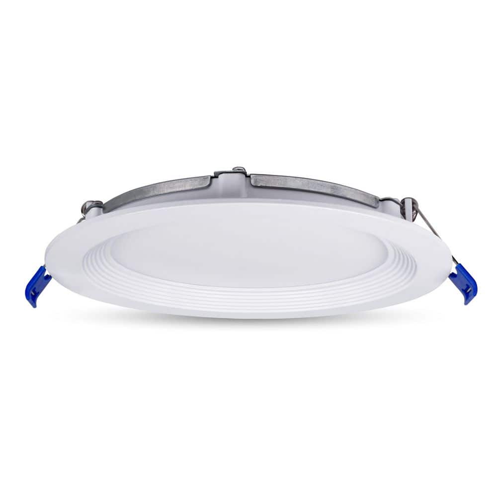 Leviton 6 in. Round Baffle Slim Integrated LED Recessed Downlight, 1100 ...