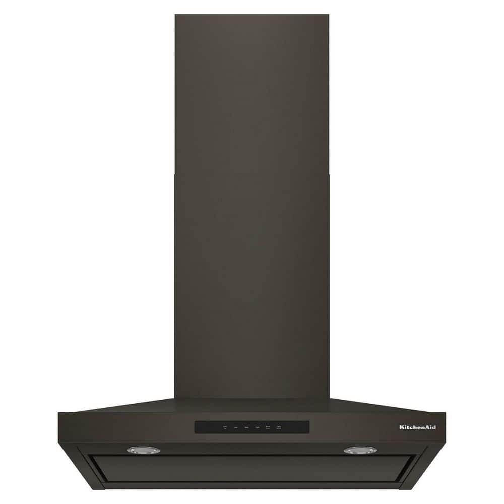 KitchenAid 30 in. 585 CFM Convertible Wall Mount Canopy Range Hood in ...