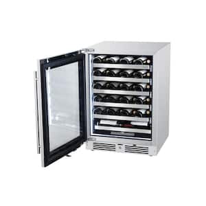 Summit Appliance 24 in. Shallow Depth Single Zone 33-Bottle Built-In ...