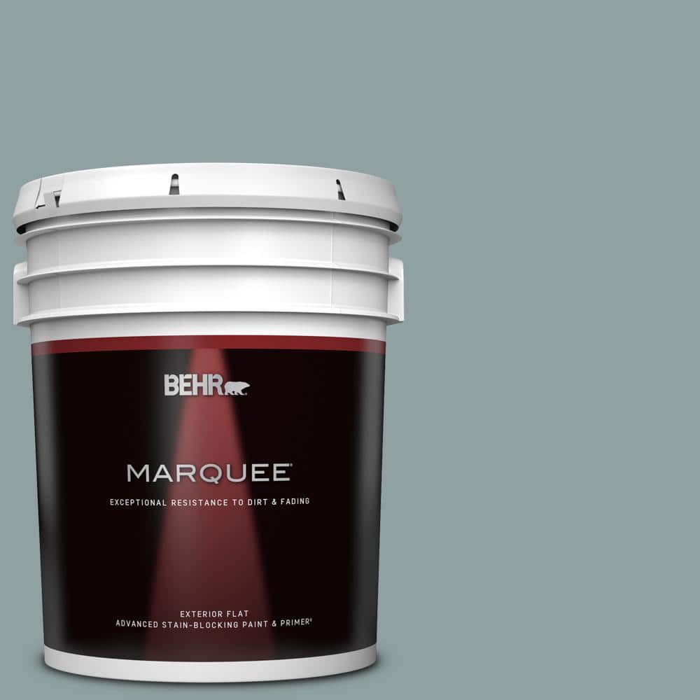 BEHR MARQUEE 5 gal. #N440-4 October Sky Flat Exterior Paint & Primer ...
