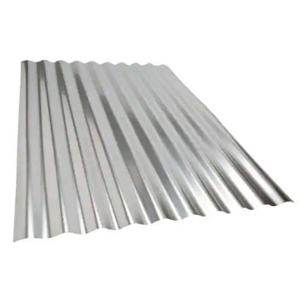 Fabral 3 ft. Galvanized Steel Corrugated Project Panel 4736013000 - The ...