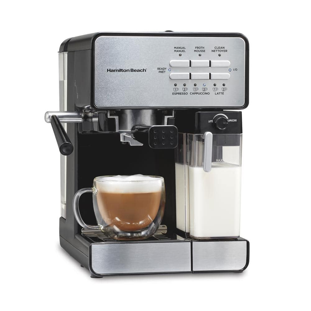 Hamilton Beach Single Cup Black Slide and Lock Espresso Machine with ...