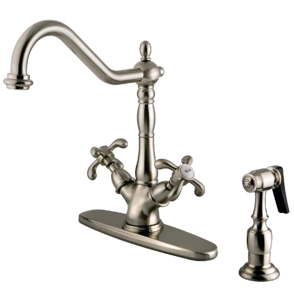 Kingston Brass French Country 2-Handle Standard Kitchen Faucet with ...