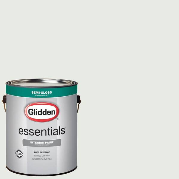 Glidden Essentials 1 gal. #HDGCN15U Hint Of Green Semi-Gloss Interior ...