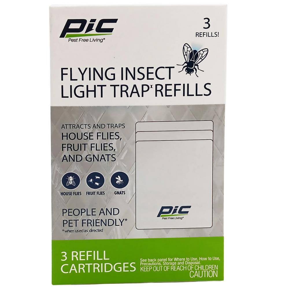 PIC Flying Insect Light Trap Refill, Attracts and Trap House Flies ...