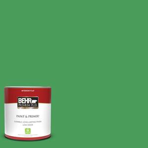 BEHR ULTRA 1 gal. #P400-6 Clover Patch Flat Exterior Paint & Primer ...