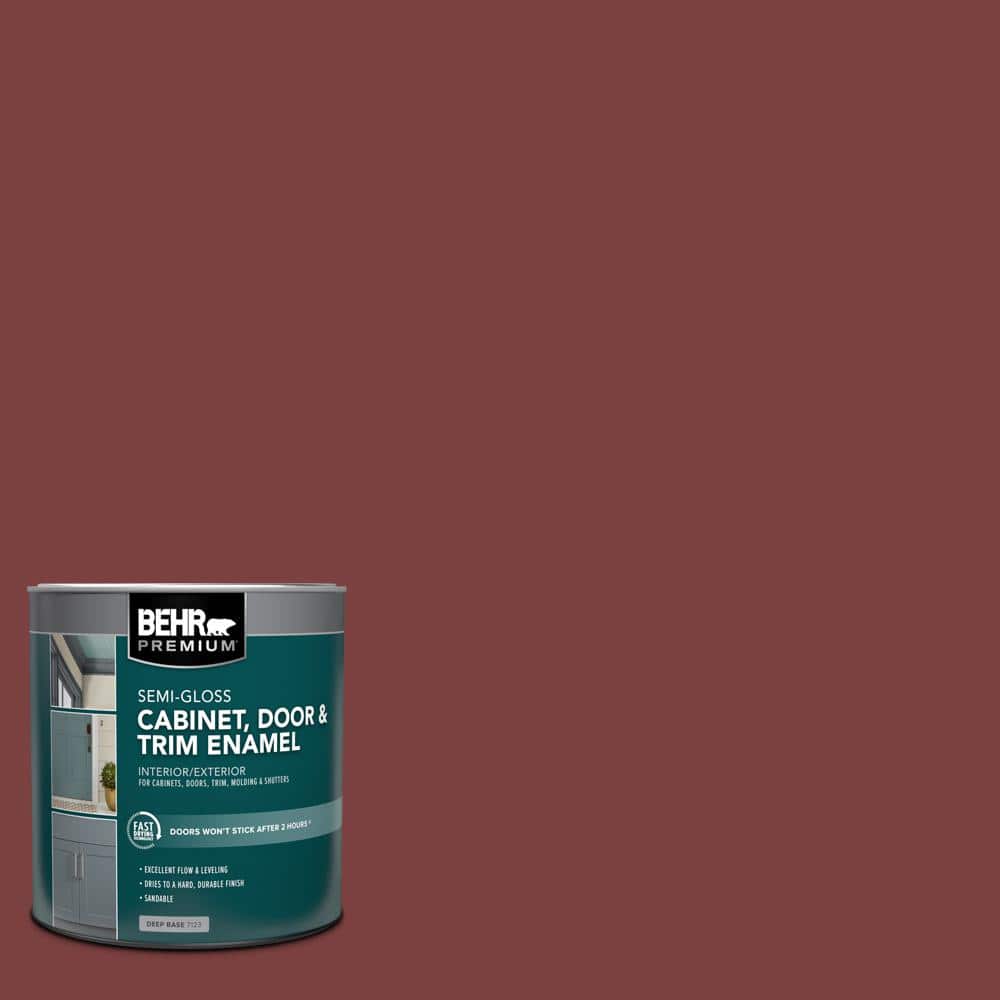 BEHR PREMIUM 1 qt. #HDC-CL-11 January Garnet Semi-Gloss Enamel Interior ...