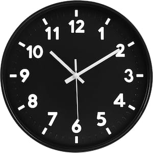 Afoxsos 14 in. Bronze Analog Classic Non-Ticking Wall Clock Decorative ...