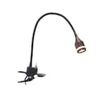 Adesso 14.5 in. Black Prospect LED Clip Lamp 3217-01 - The Home Depot