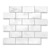 Yipscazo Subway Collection Marble White 12 in. x 12 in. PVC Peel and Stick Tile (5 sq. ft./5 ...