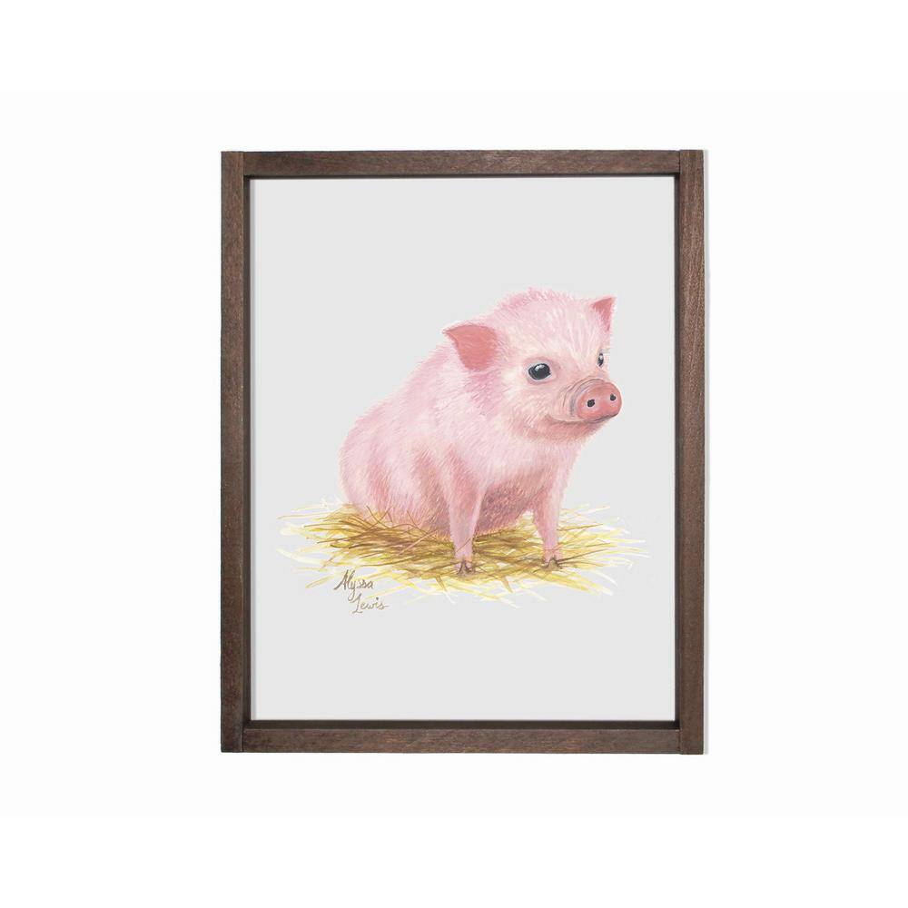 Barnyard Littles Piglet Farmhouse Decorative Sign 11 in. x 14 in. FH1 ...