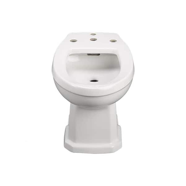 DXV Fitzgerald Elongated Smart Bidet Toilet with 4-Holes in Canvas ...