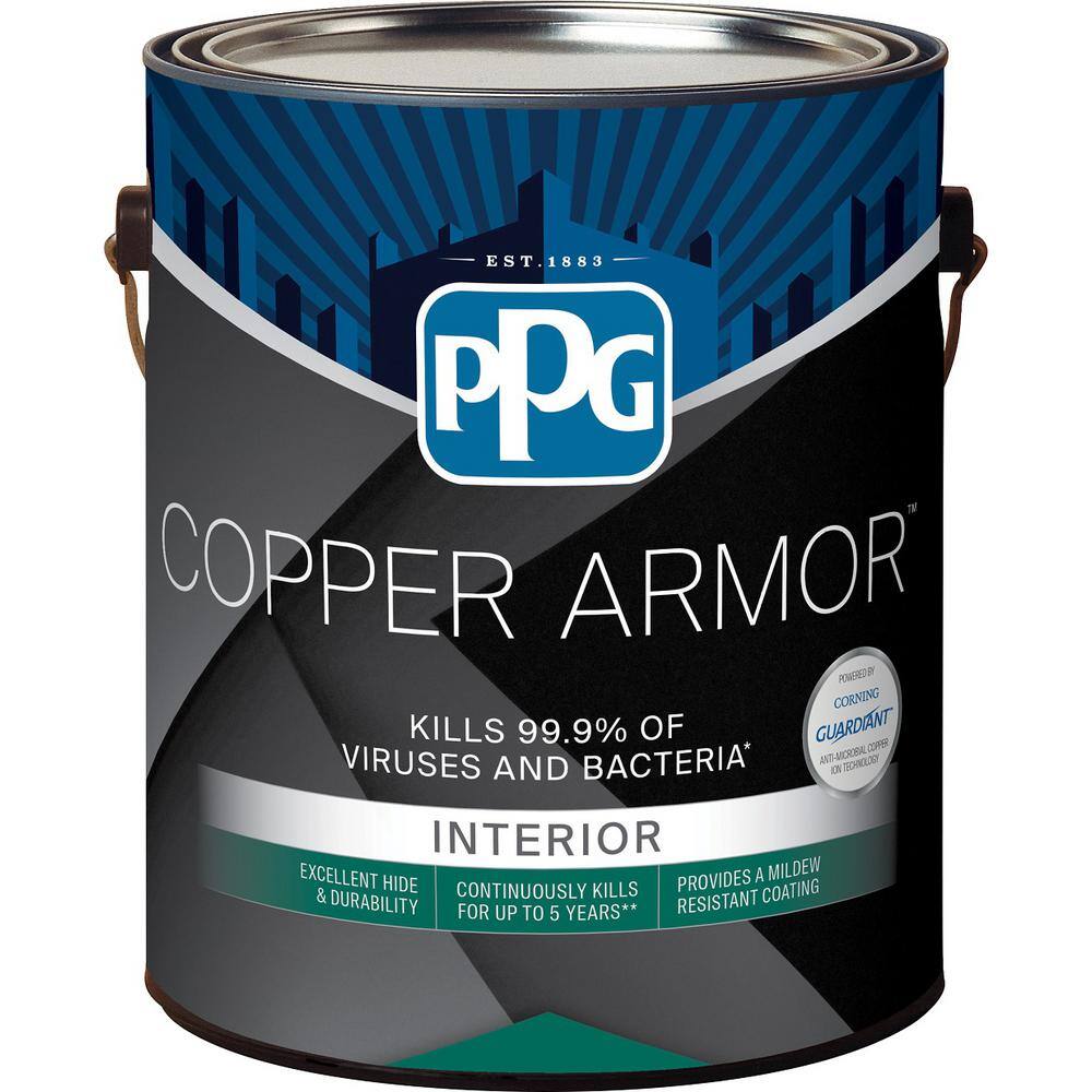 COPPER ARMOR 1 gal. Pure White Base 1 Eggshell Antiviral and ...
