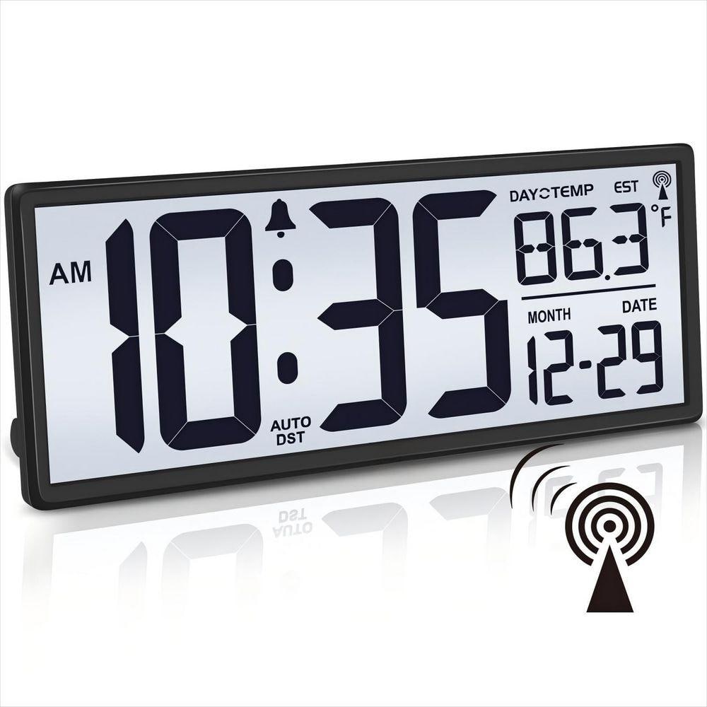 Angel Sar 14.5 in. Atomic Clock with Backlight, Large Display with ...