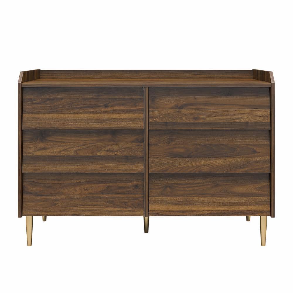 Little Seeds Remy 6-Drawer Dresser, 47.6 in W, Walnut 7605222COM - The ...