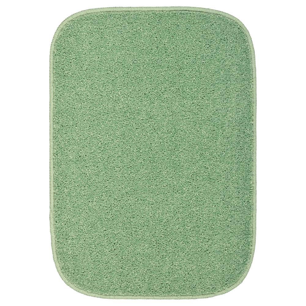 Garland Rug Gramercy 17 in. x 24 in. Deep Fern Solid Color Plush ...