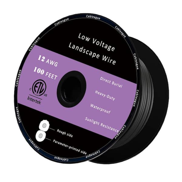 Vrbgify 12/2 200 ft. Low Voltage Landscape Wire 12-Gauge 2-Conductors ...