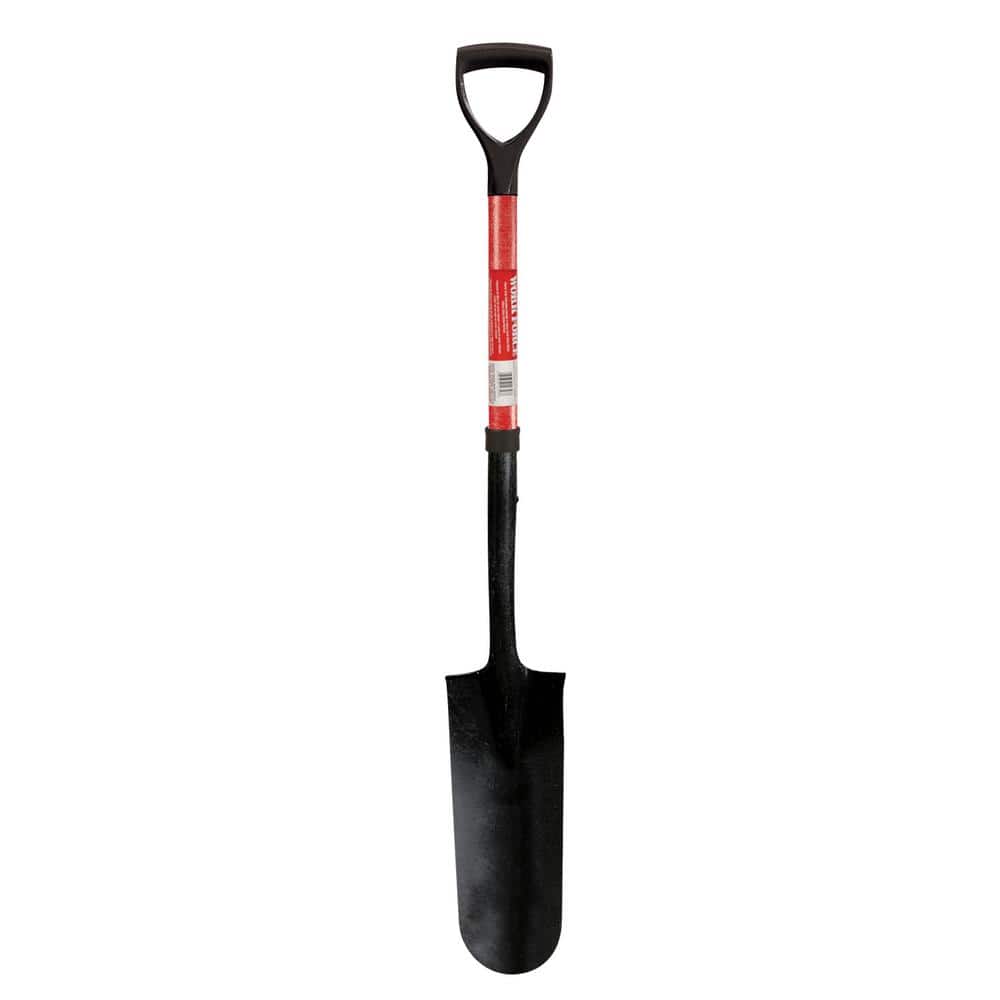 Workforce 28 in. Drainage Spade with Fiberglass Handle - Heavy-Duty 16 ...