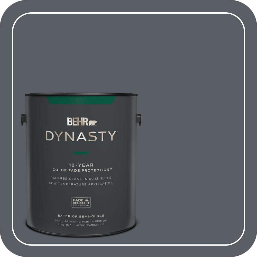 BEHR DYNASTY 1 gal. #760F-6 Distant Thunder Semi-Gloss Exterior Stain ...