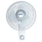 Vie Air 16 in. White 3 Speed Plastic Wall Fan with Remote Control ...